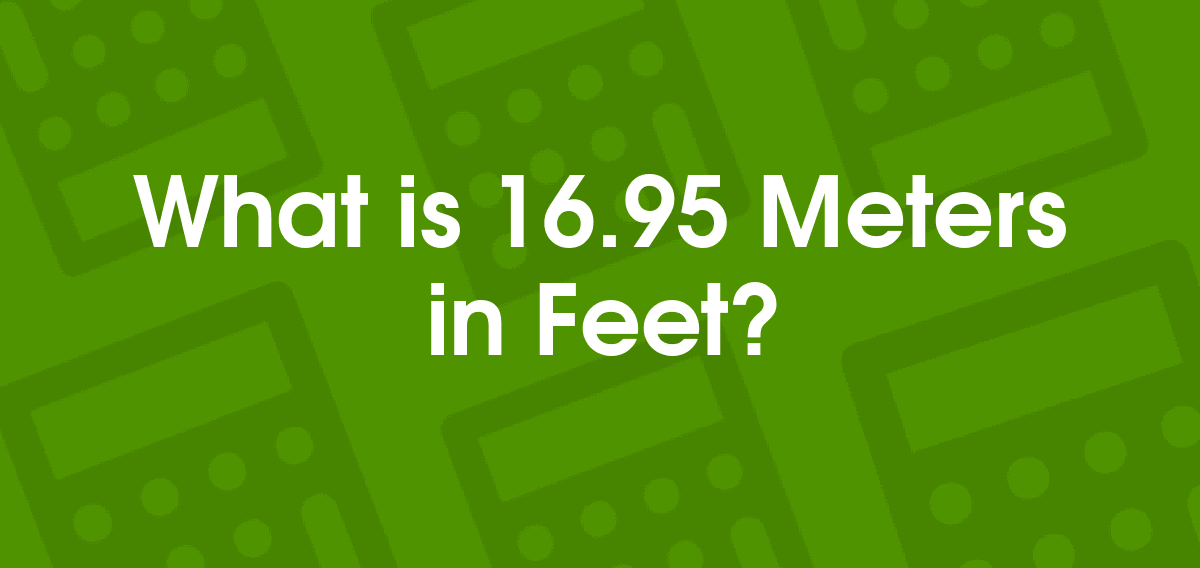 16.95 Meters to Feet | 16.95 m to ft