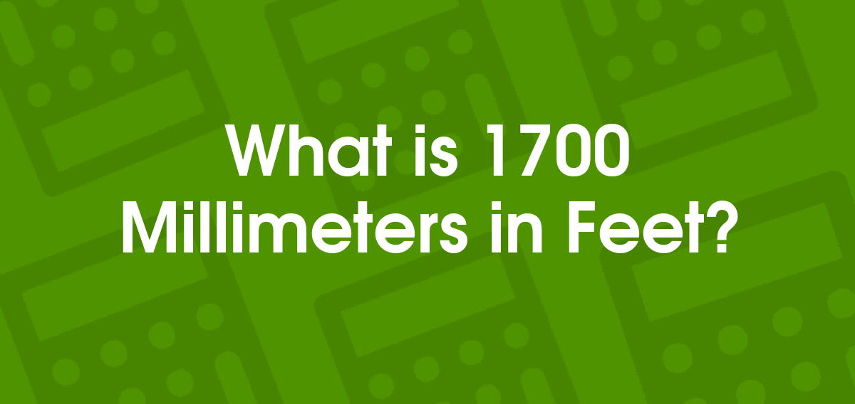 1700 Millimeters to Feet | 1700 mm to ft