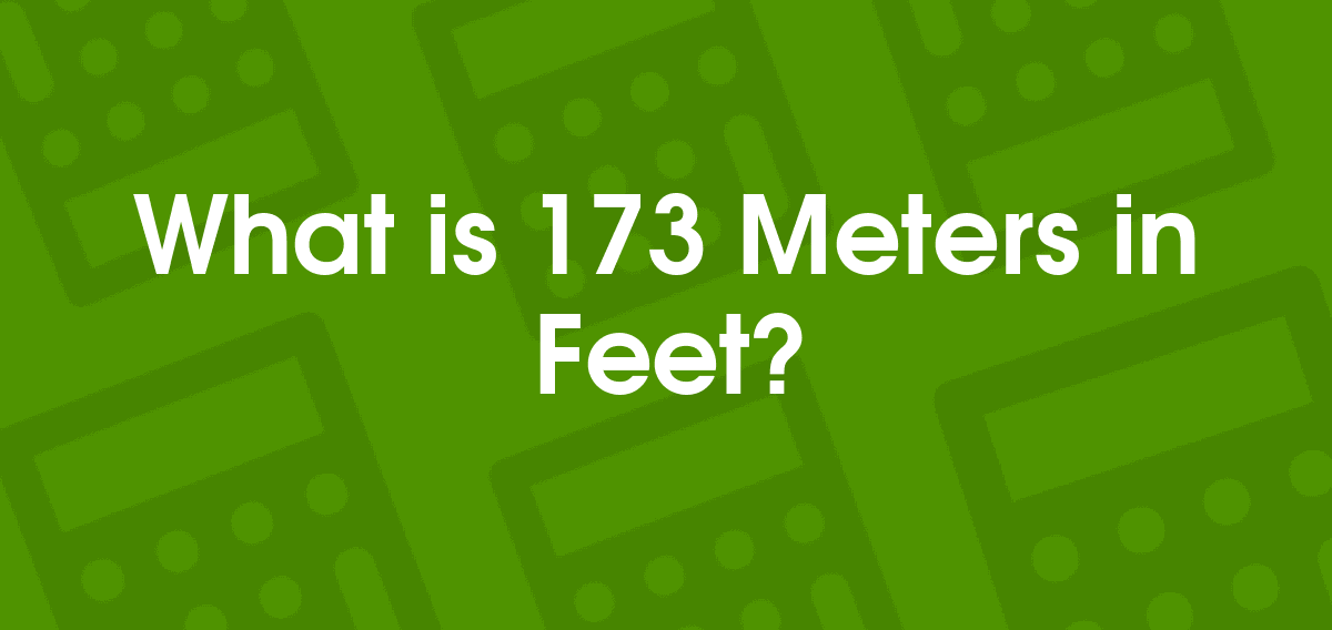173 Meters to Feet | 173 m to ft