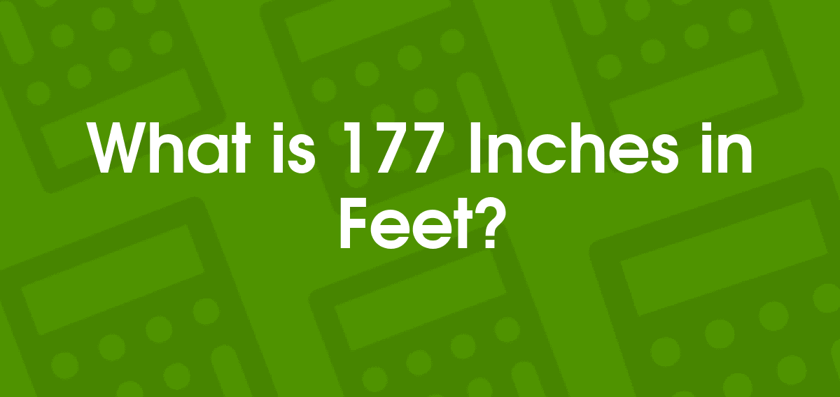 177 Inches to Feet | 177 in to ft