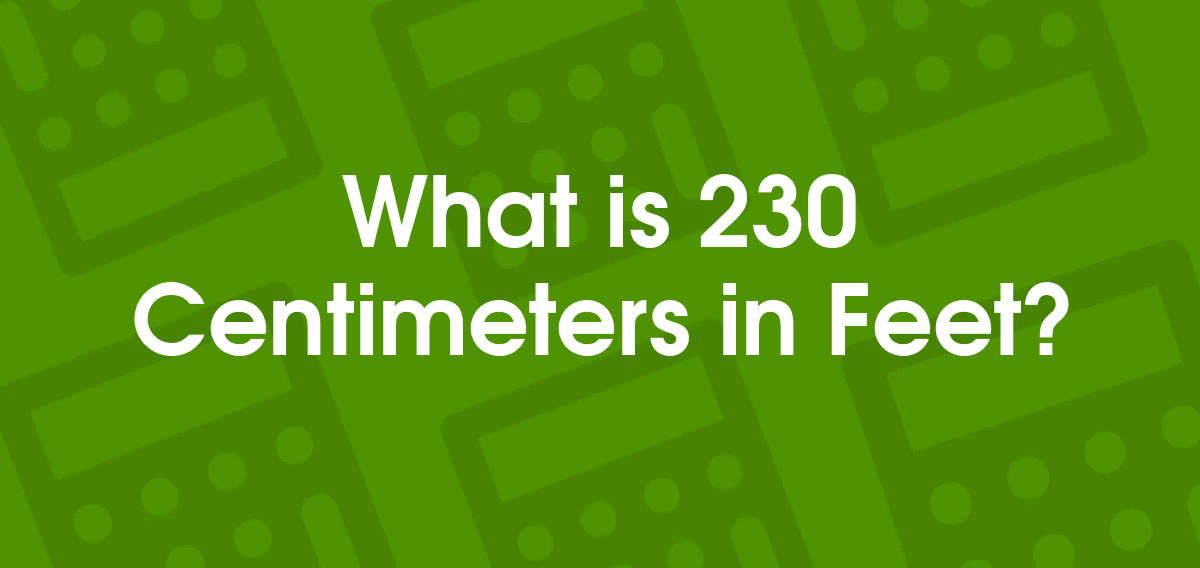 230 Centimeters to Feet | 230 cm to ft