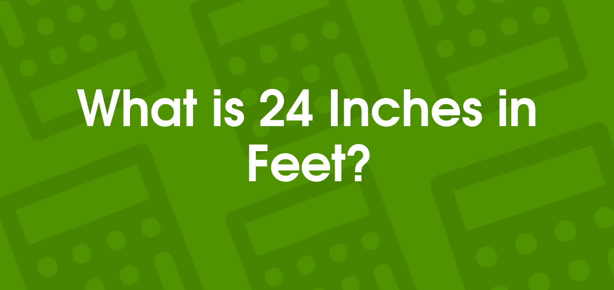 24 Inches to Feet | 24 in to ft