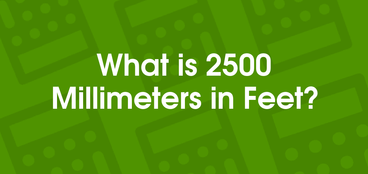 2500 Millimeters to Feet | 2500 mm to ft
