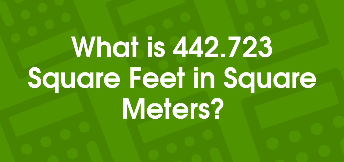442.723 Square Feet to Square Meters | 442.723 ft2 to m2