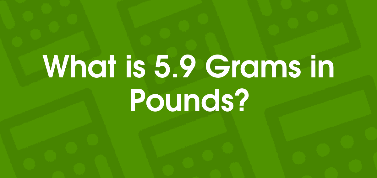 5.9 Grams to Pounds | 5.9 g to lb