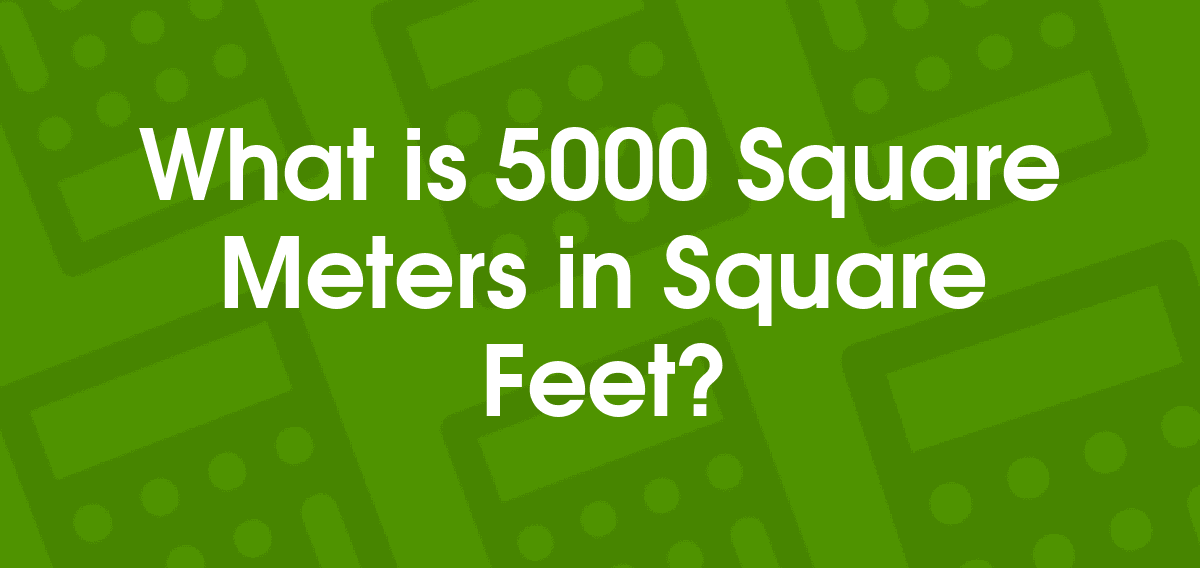 5000 Square Meters to Square Feet | 5000 m2 to ft2