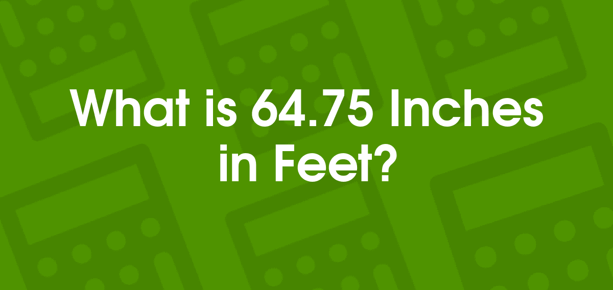 64.75 Inches to Feet | 64.75 in to ft