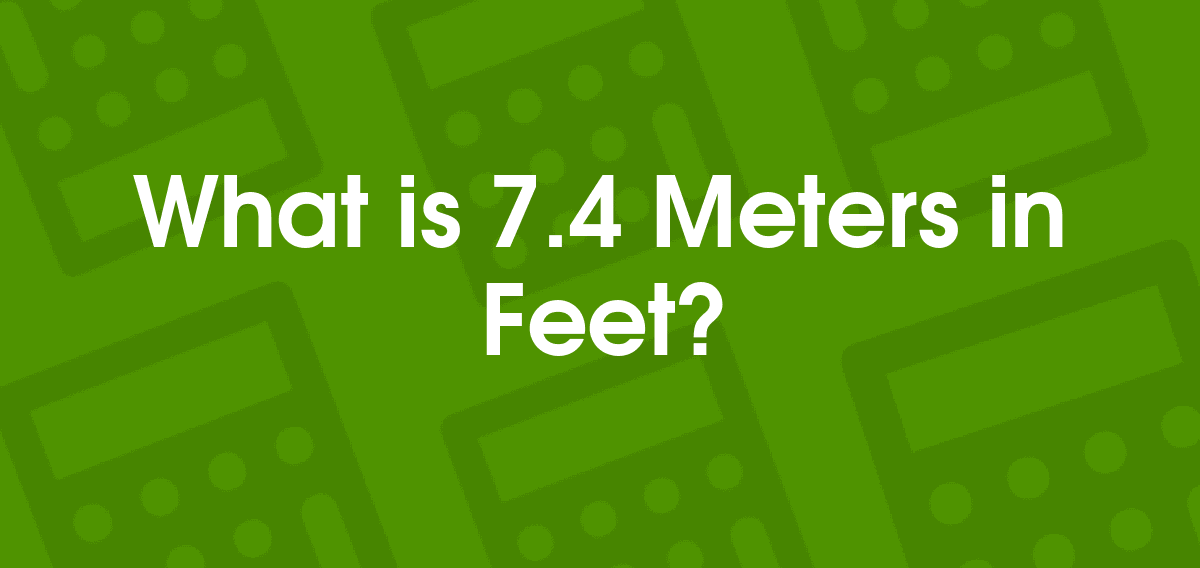 7.4 Meters to Feet | 7.4 m to ft