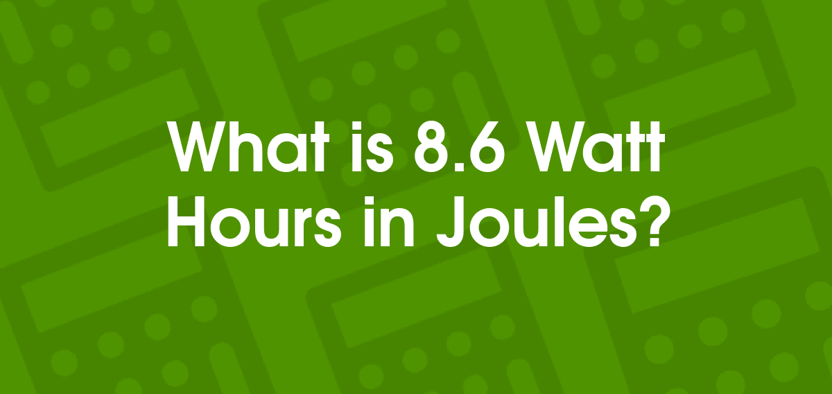 Joules To Watts
