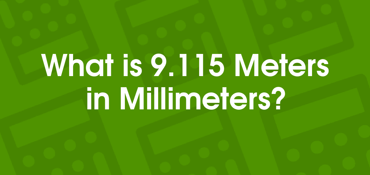 9.115 Meters to Millimeters | 9.115 m to mm